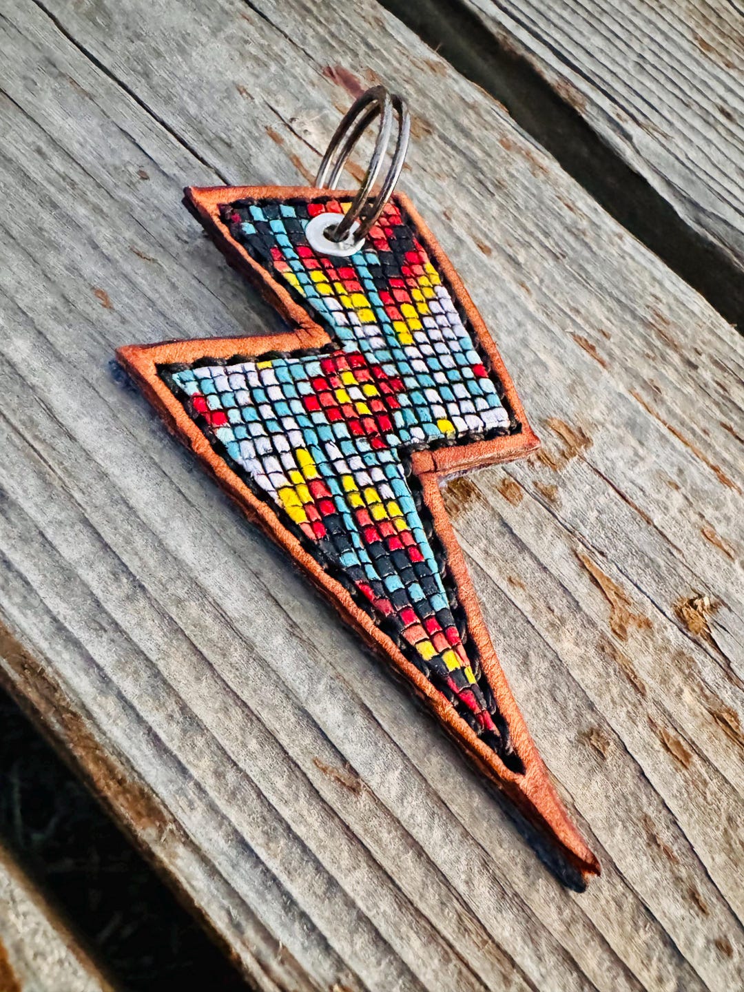 Western Hand Tooled Leather Keychains - Etsy