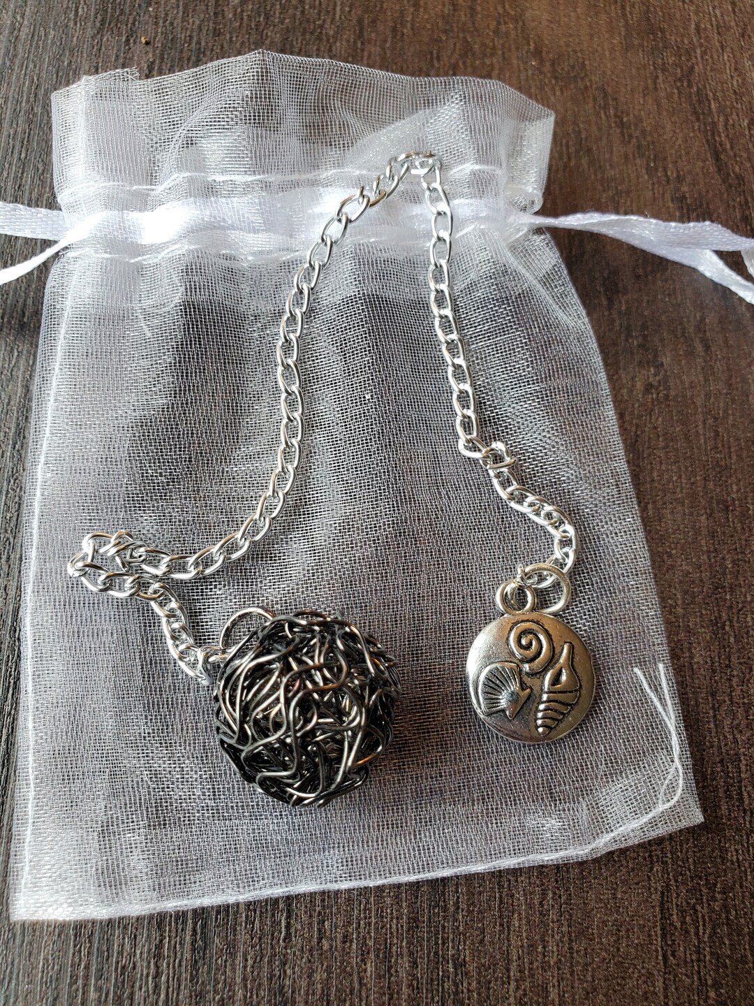 Wire Ball Pendulum W/ Seashell Charm - Etsy