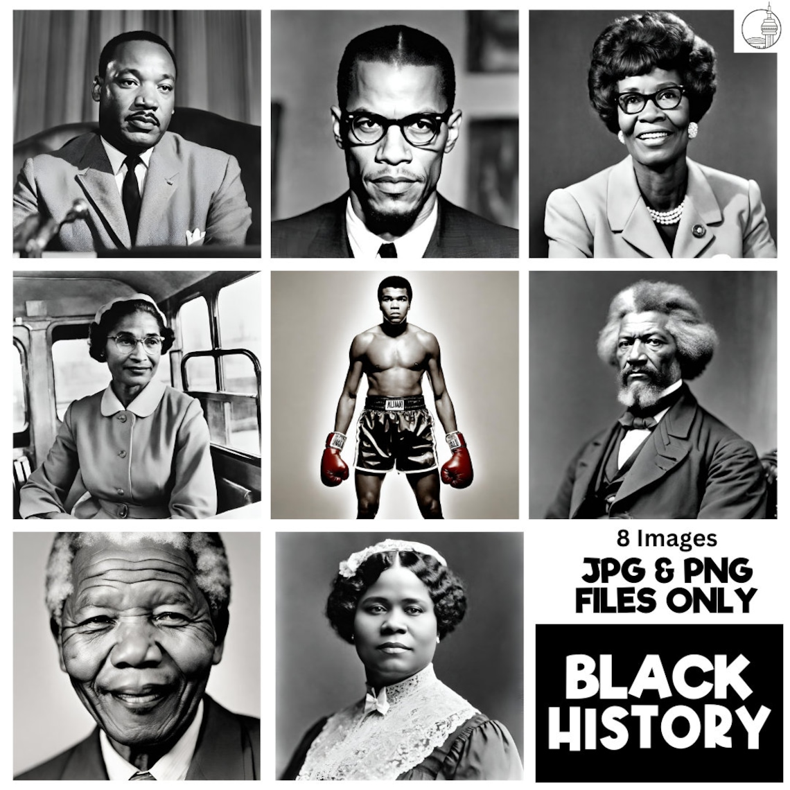 8 Black History Month Clipart | Historical Figures | Women's History ...
