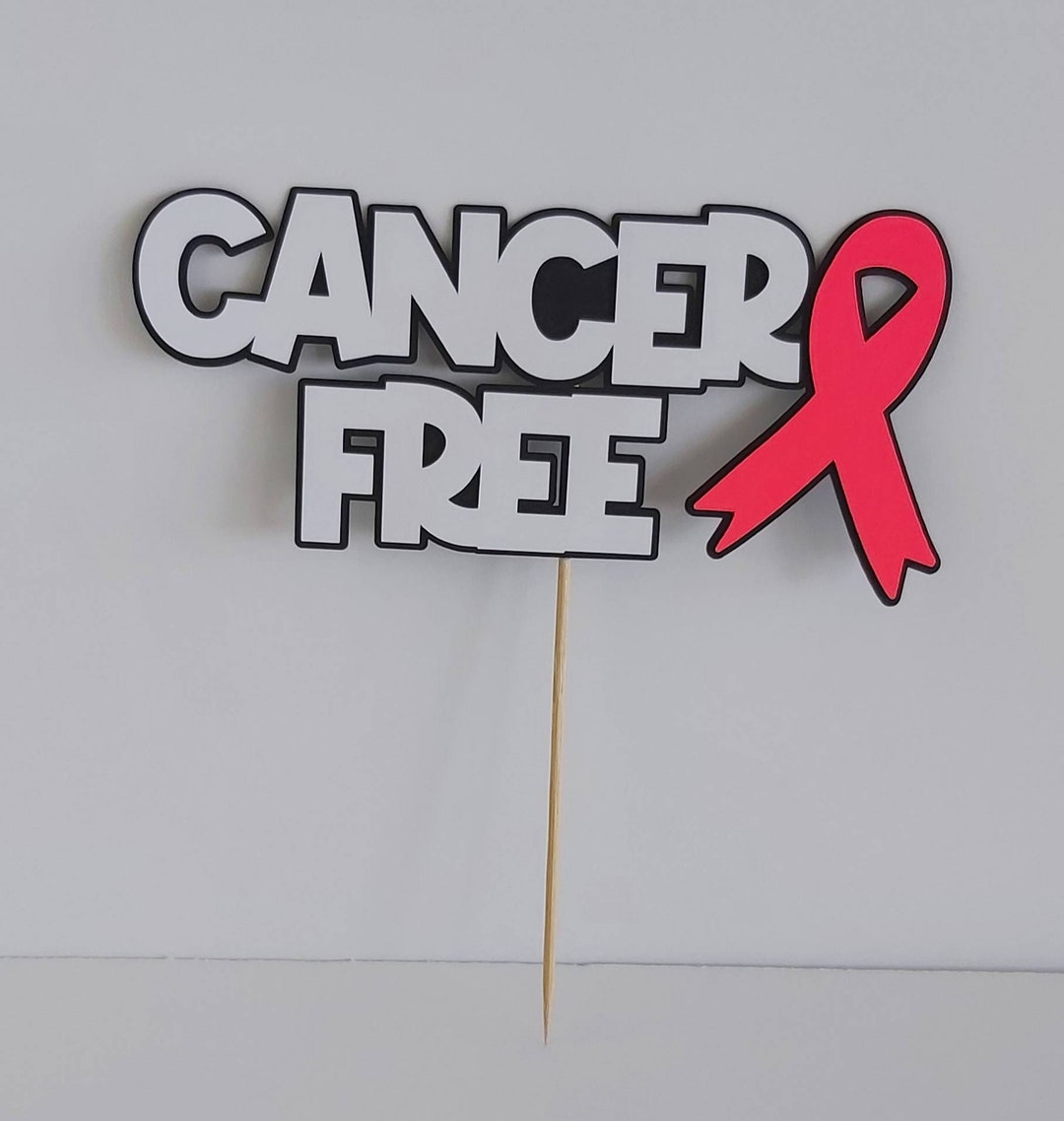 Cancer Free Cake Topper Cancer Awareness Breast Cancer Cancer Survivor ...