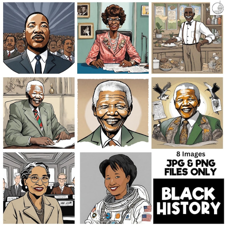 8 Black History Month Clipart | Historical Figures | Women's History ...