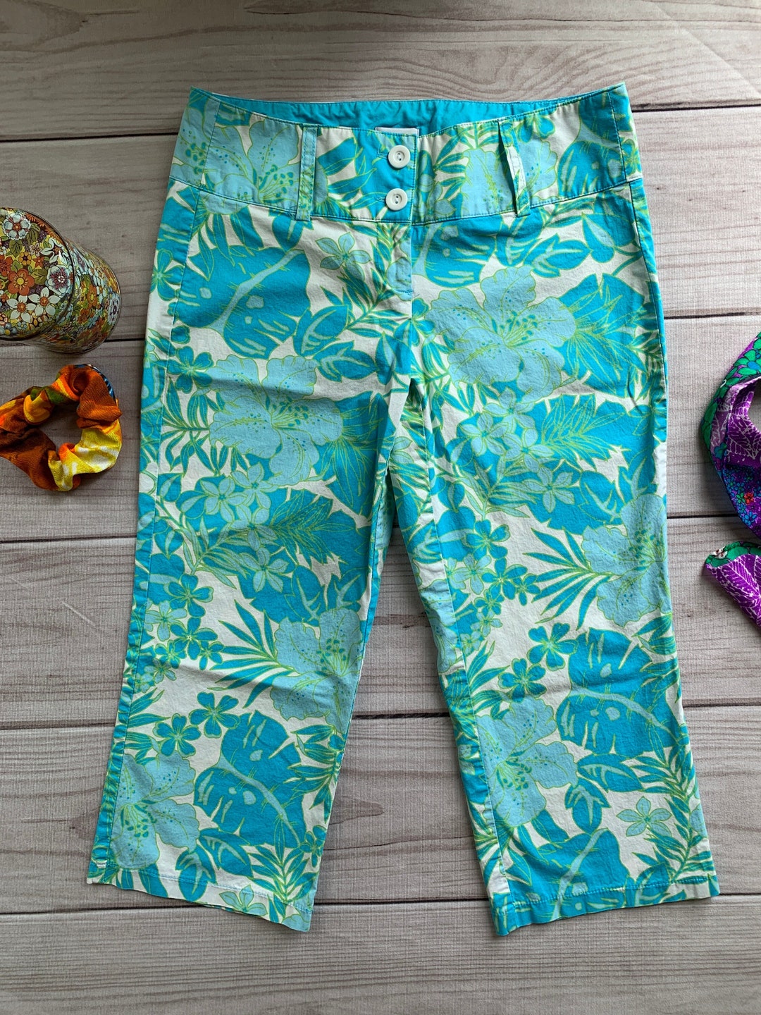 Y2k Hawaiian Floral Capris, No Boundaries 5 Small 00s 2000s - Etsy