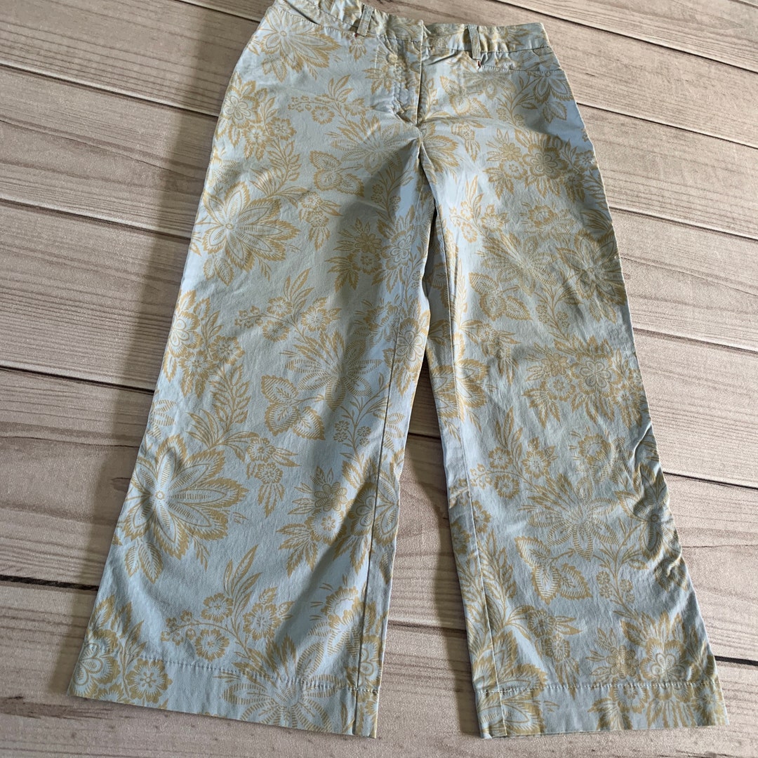 Y2k / 00s Flared Capris, Tropical Floral, Tommy Hilfiger Small Xs - Etsy