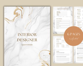 Interior Design Client Questionnaire, Client Onboarding Questionnaire ...