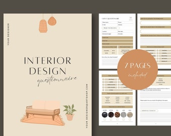 Interior Design Client Questionnaire, Client Onboarding Questionnaire ...