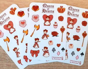 Heartless Sticker, Heartless, the Red Queen, Queen of Hearts, Alice in ...