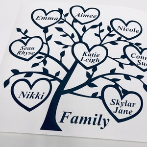 Family Tree Vinyl Decal Sticker for DIY Projects Farmhouse Frames Photo ...