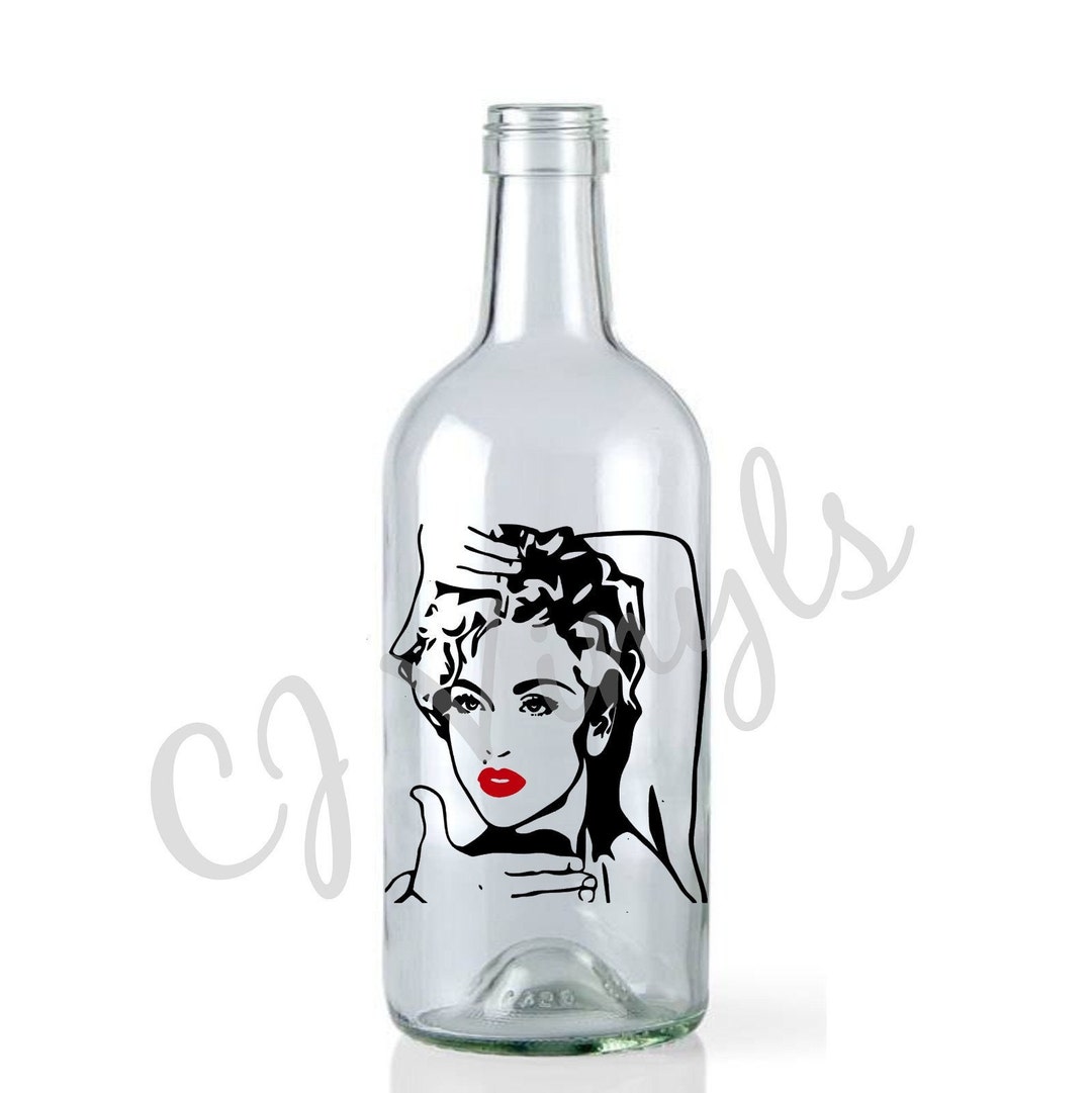 Madonna Pose Vinyl Decal Sticker for Wine & Water Bottles Lanterns Wood ...