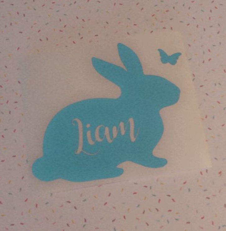 Rabbit Easter Bunny Vinyl Decal Sticker Transfer for Garden - Etsy