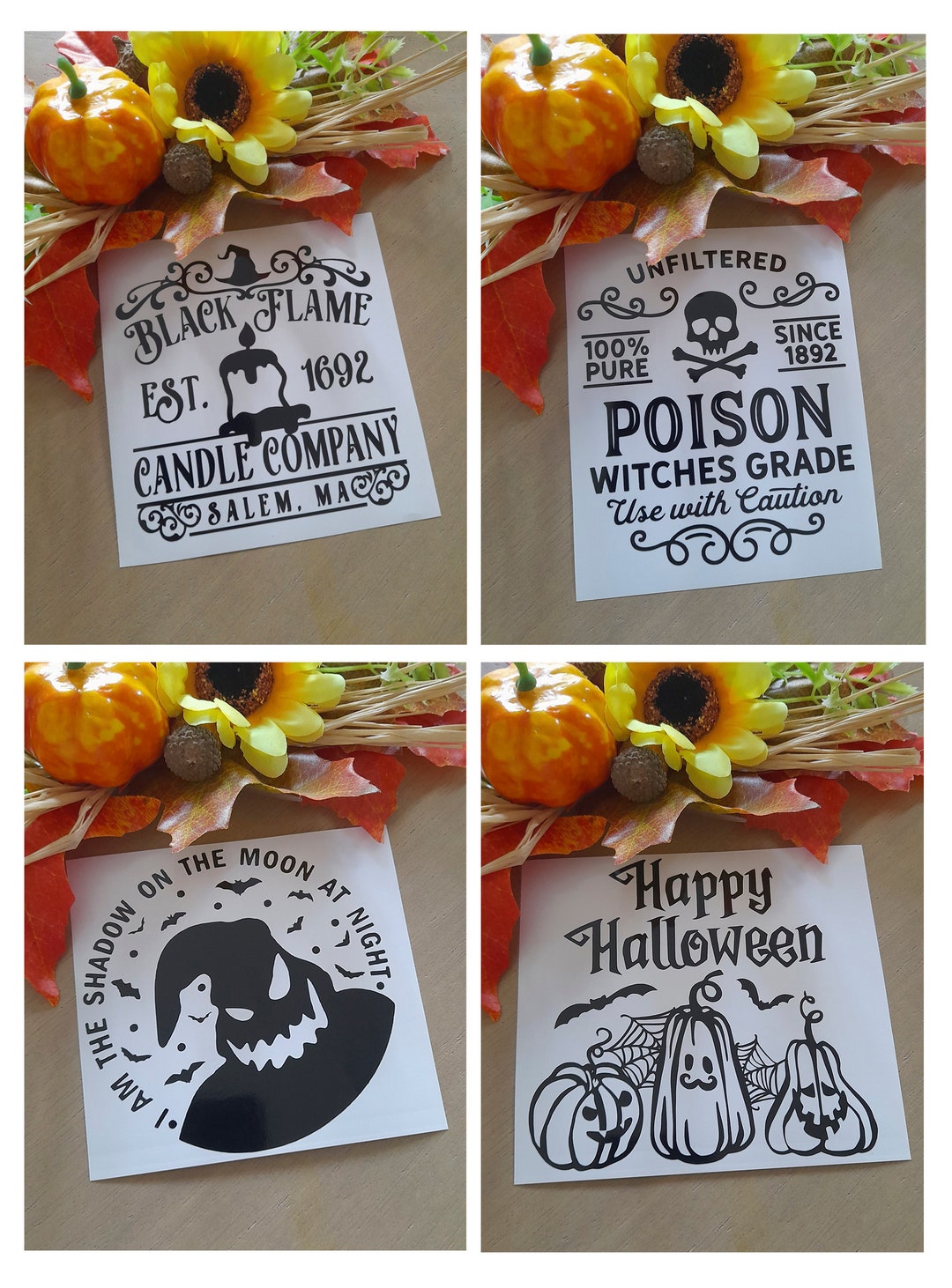Halloween Ghost Poison Vinyl Decal Sticker for DIY Bottles Lanterns ...