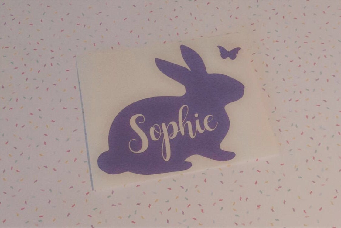 Rabbit Easter Bunny Vinyl Decal Sticker Transfer for Garden - Etsy