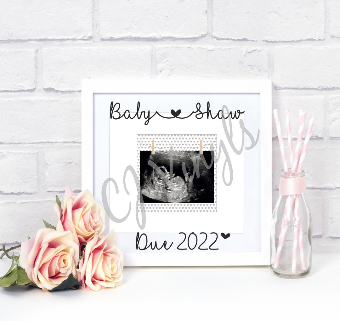 Baby Due Date Vinyl Decal Sticker for Frames, Baby Scan Gift - Etsy