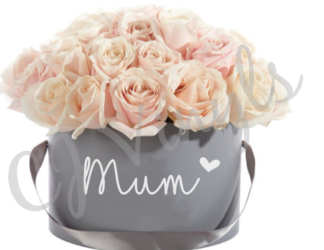 Mum Vinyl Decal Stickers - Mother's Day Gift, Flower Box Decoration ...