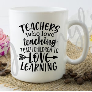 Teachers Who Love Teaching Vinyl Decal Sticker for Light/water Bottles ...