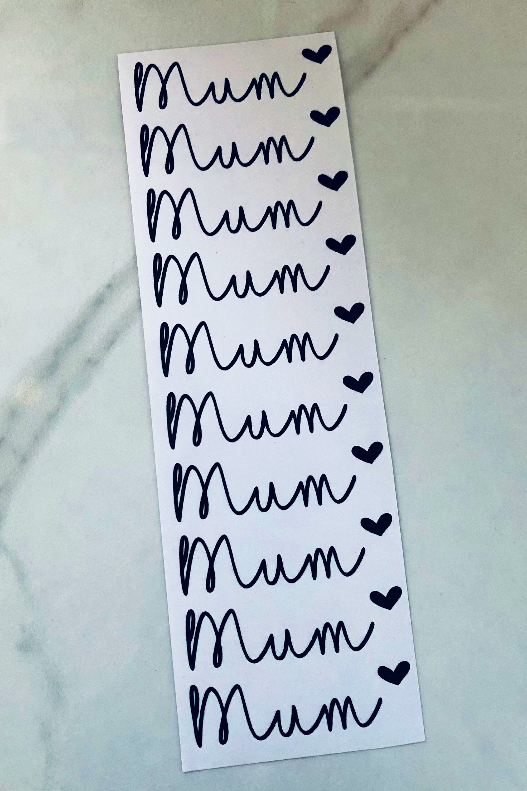 Mum Vinyl Decal Stickers for Mugs Cups Wine Glasses Bottles | Etsy UK
