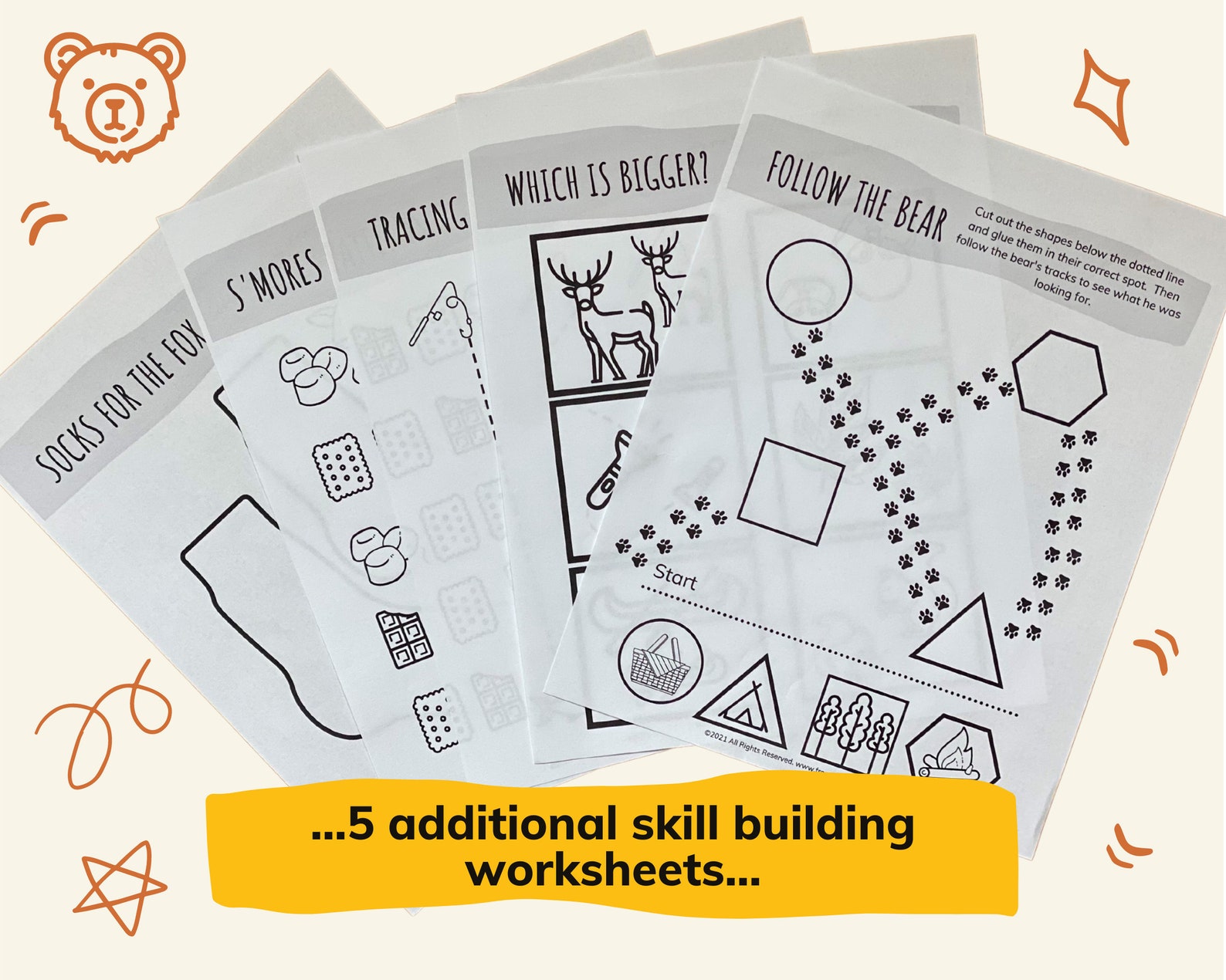 Camping Preschool Activity Kit, Preschool Curriculum, Kids Activity ...