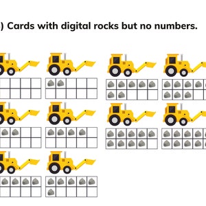 10 Frame Counting Cards Printable, Numbers 1-10 Matching, Construction ...