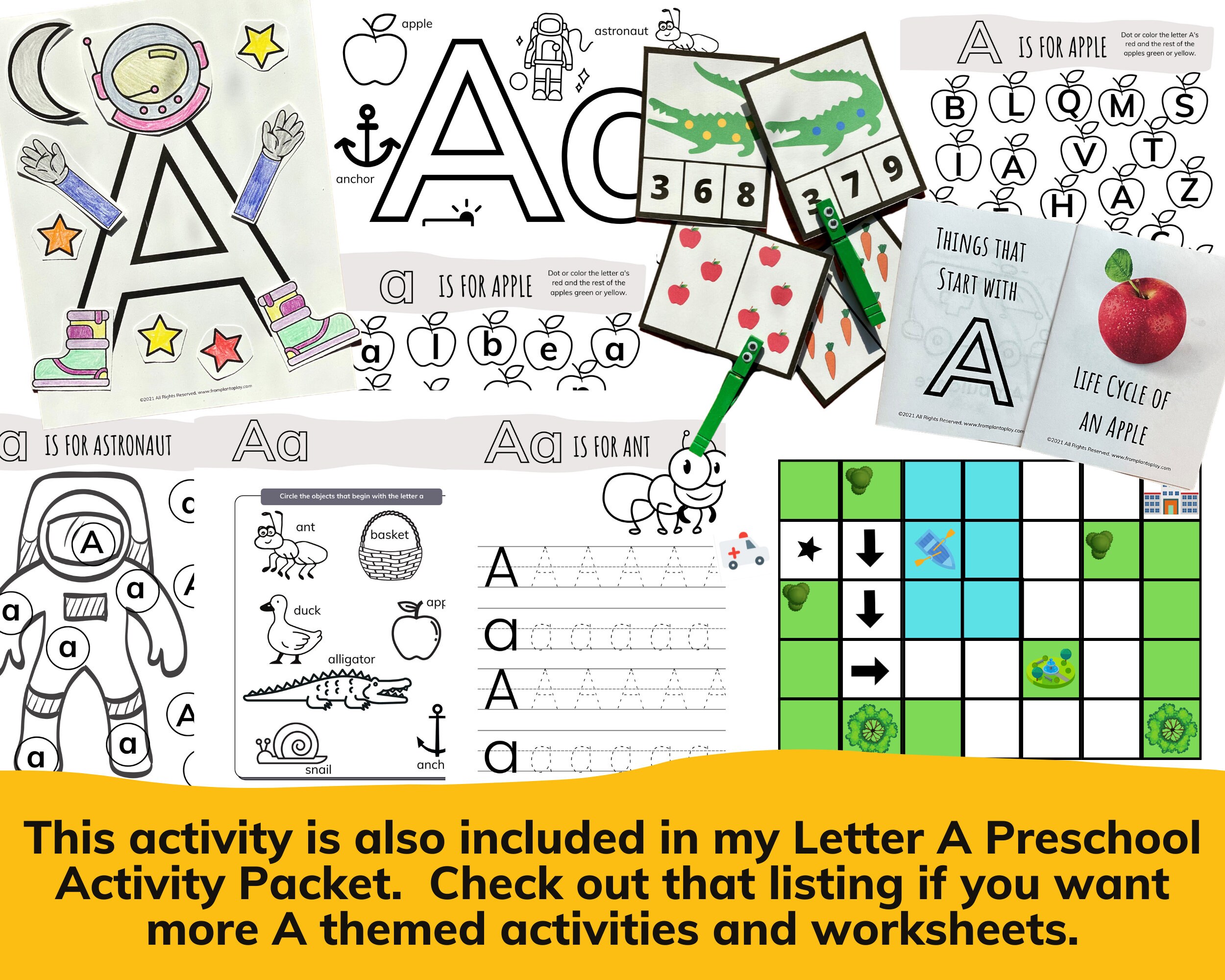 Letter Matching, Alphabet Activity, Preschool Printables, Homeschool ...