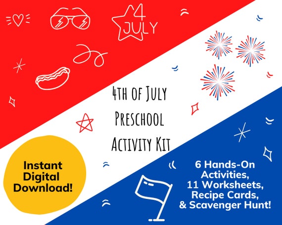 4th of July Preschool Activity Kit Preschool Curriculum Kids - Etsy