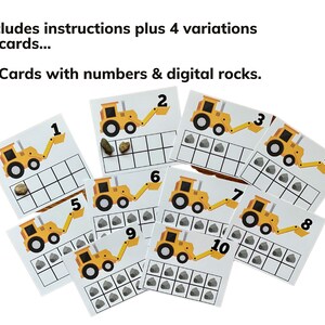 10 Frame Counting Cards Printable, Numbers 1-10 Matching, Construction ...