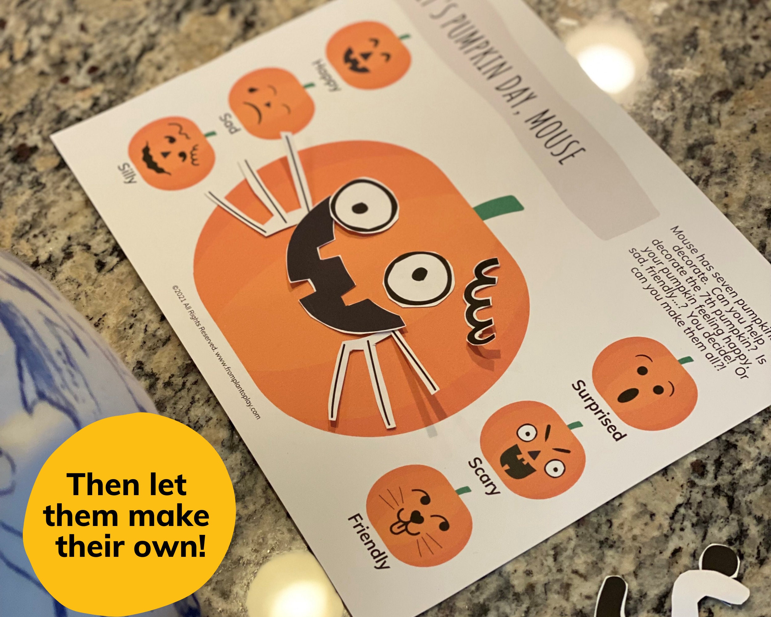 Pumpkin Face Emotions, Halloween Activity for Kids, Jack O Lantern ...