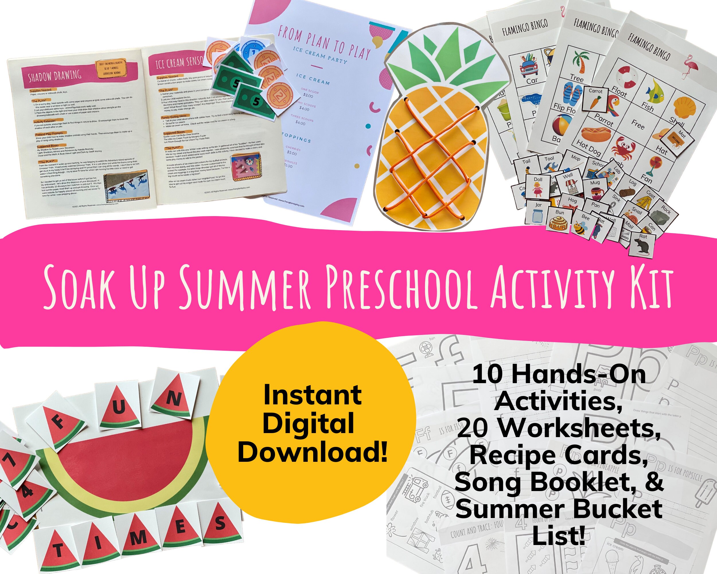 Summer Preschool Activity Kit, Preschool Curriculum, Kids Activity Kits ...