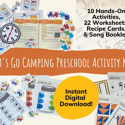Camping Preschool Activity Kit Preschool Curriculum Kids - Etsy