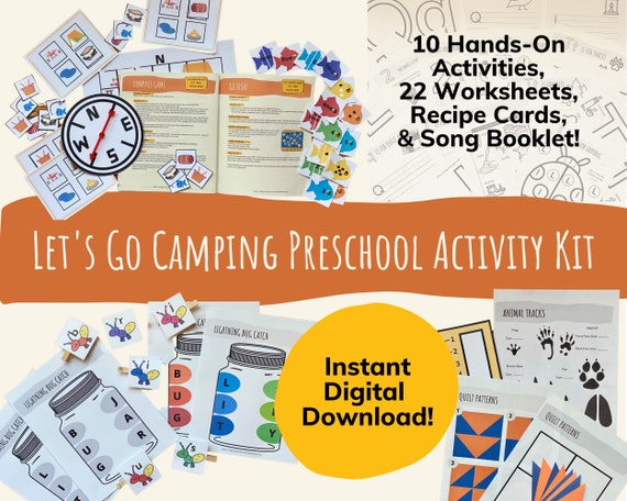 Camping Preschool Activity Kit Preschool Curriculum Kids - Etsy