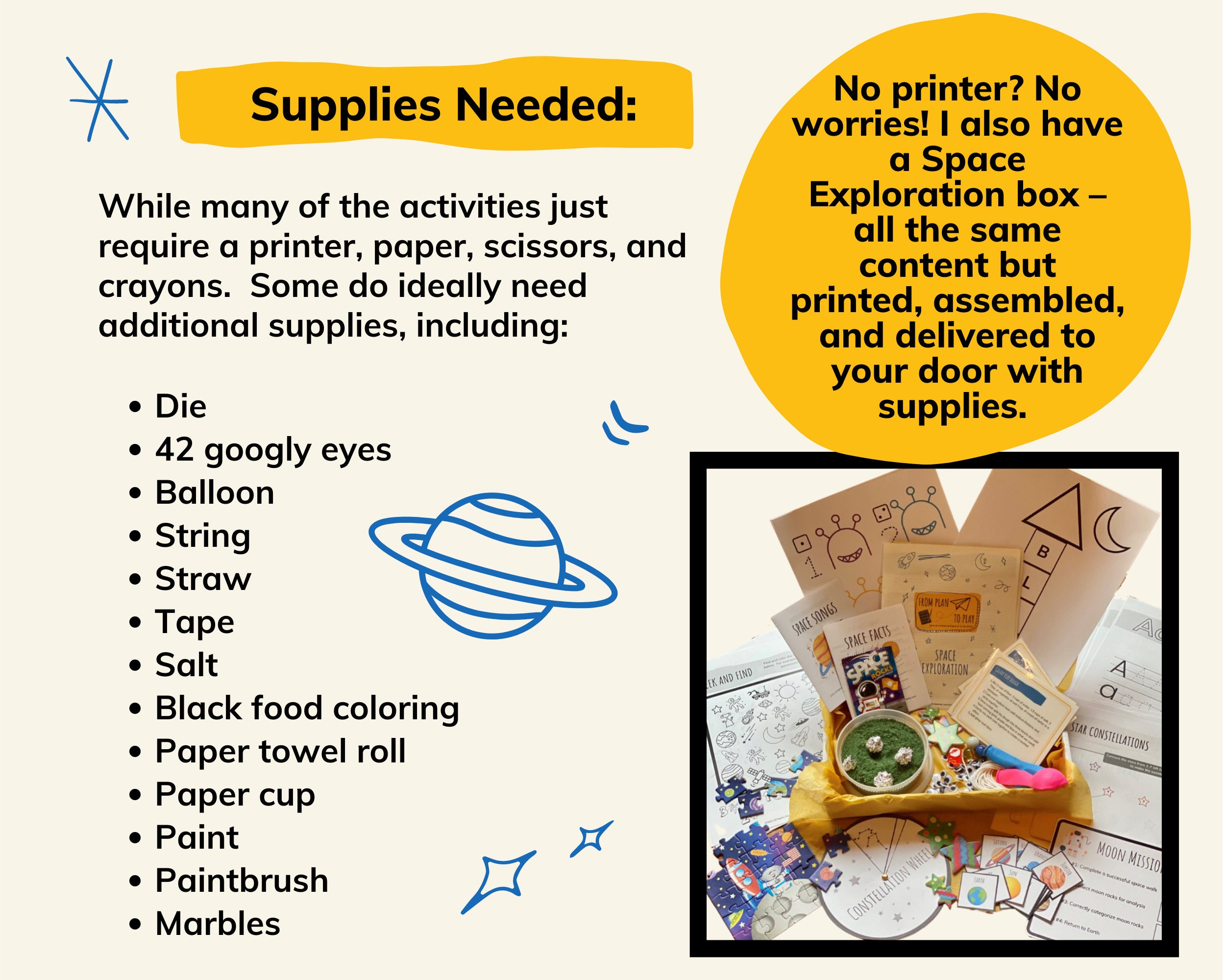 Preschool Activity Kit, Space Theme, Preschool Curriculum, Kids ...