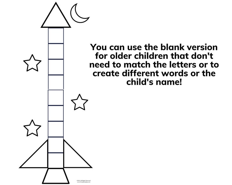 Build a Letter Rocket Preschool Activity, Shapes Activity, Learn ...