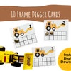 10 Frame Counting Cards Printable, Numbers 1-10 Matching, Construction ...