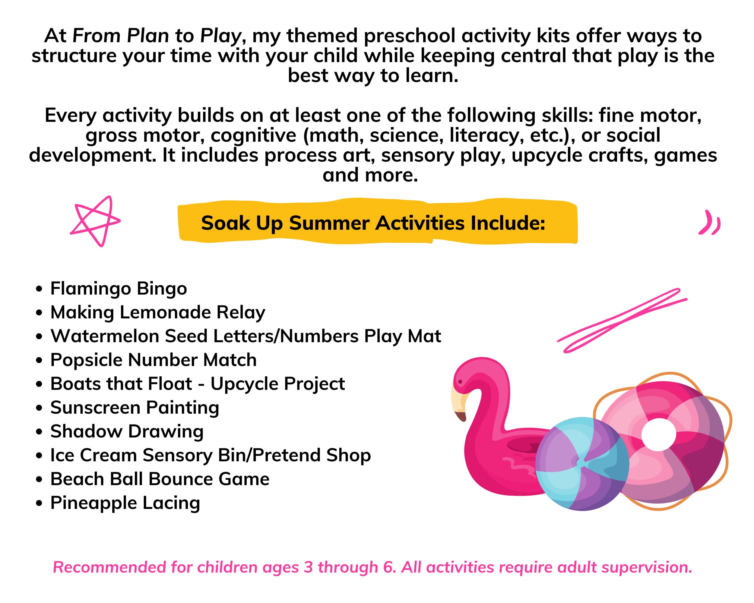 Summer Preschool Activity Kit, Preschool Curriculum, Kids Activity Kits ...
