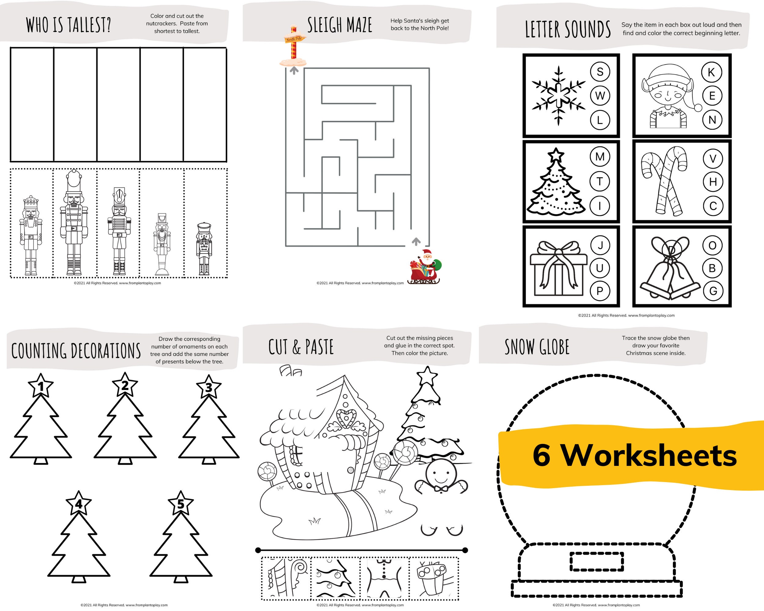 Christmas Preschool Activities, Learn Letters, Play Christmas Games ...