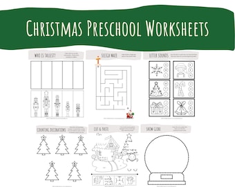 Christmas Action in Pictures Prek Kinder & First Grade - Etsy