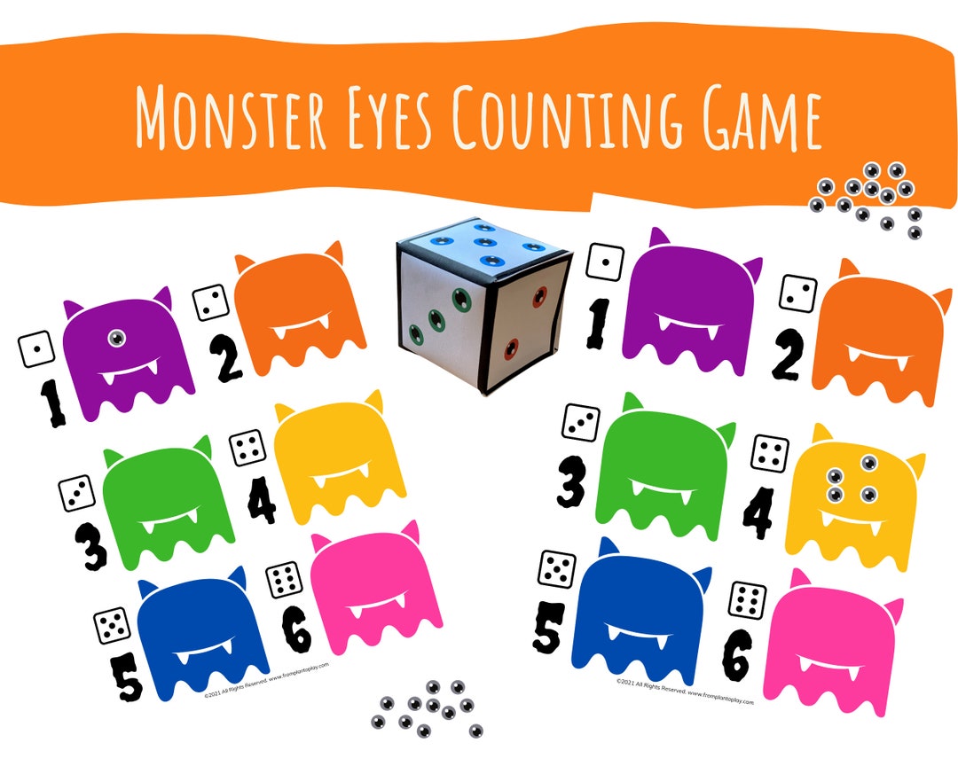 Counting Game for Preschool, Halloween Preschool Activity, Learn ...