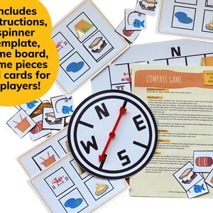 Compass Directions Game for Preschoolers and Kindergarteners, Early ...