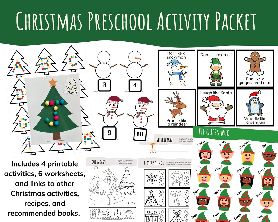 Christmas Preschool Activities, Learn Letters, Play Christmas Games ...
