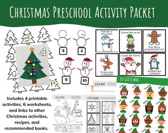 Christmas Action in Pictures Prek Kinder & First Grade - Etsy
