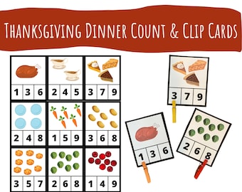 Math Counting Clip Cards - Etsy