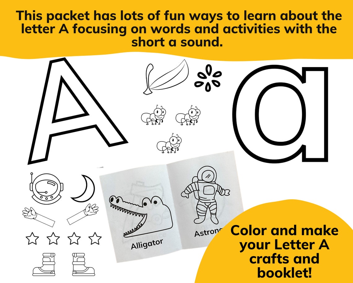 Letter of the Week, Letter A, Preschool Activity Printables, Letter ...