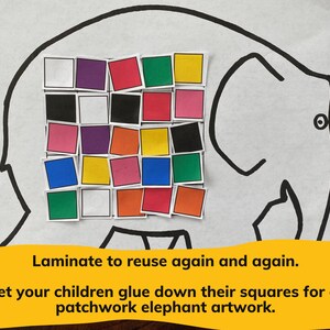 Elmer Color Bingo Game for Kids, Elmer Elephant Book Activity, Pre-k ...