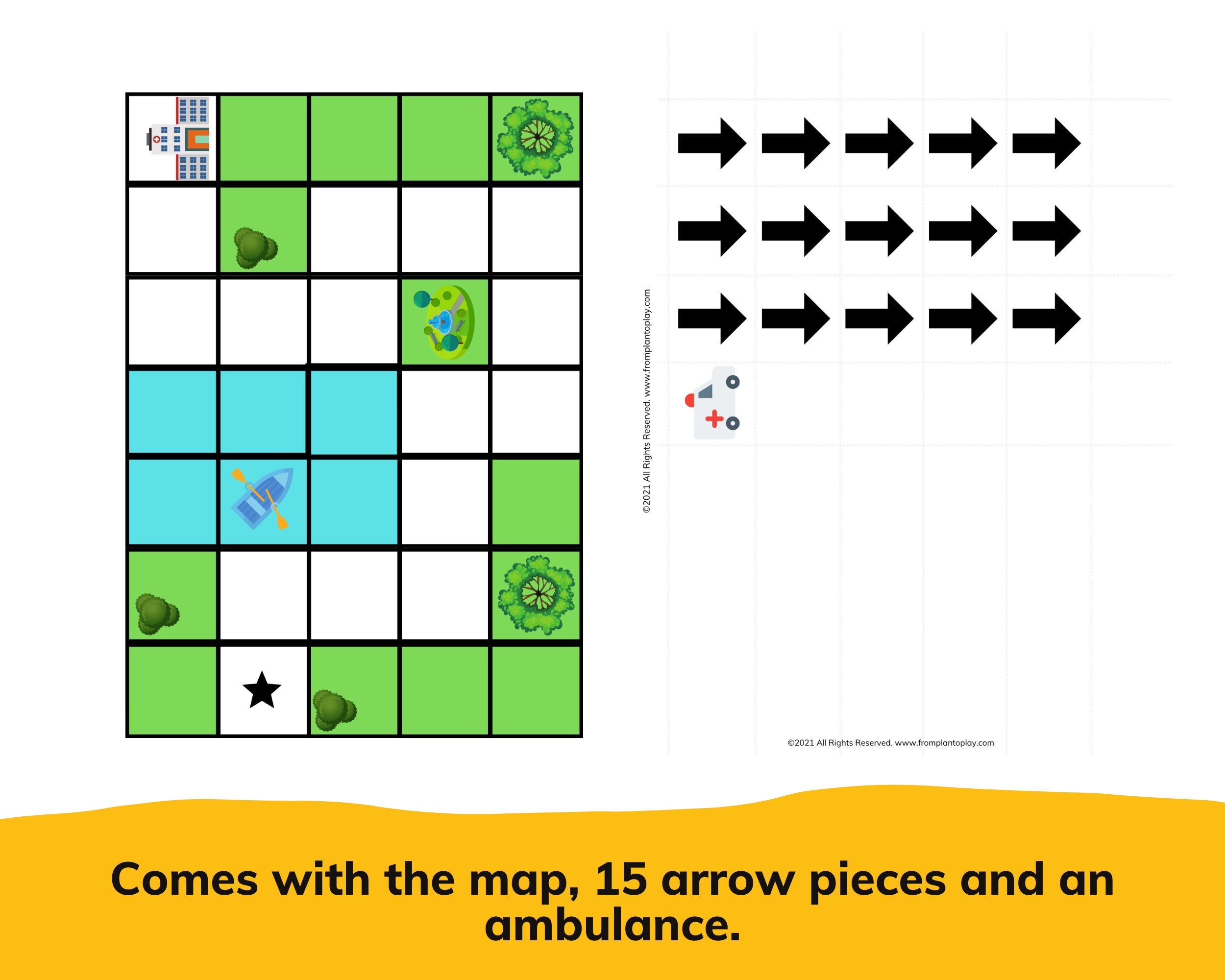 Maze for Kids, Ambulance Arrow Directions Activity, Preschool ...
