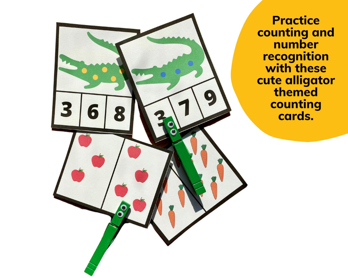 Count and Clip Cards, Numbers 1-9, Montessori Math, Preschool Counting ...