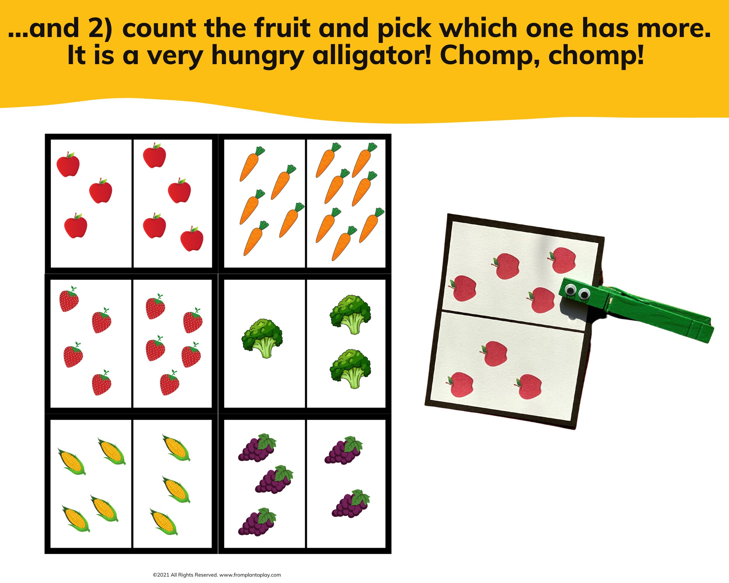 Count and Clip Cards, Numbers 1-9, Montessori Math, Preschool Counting ...