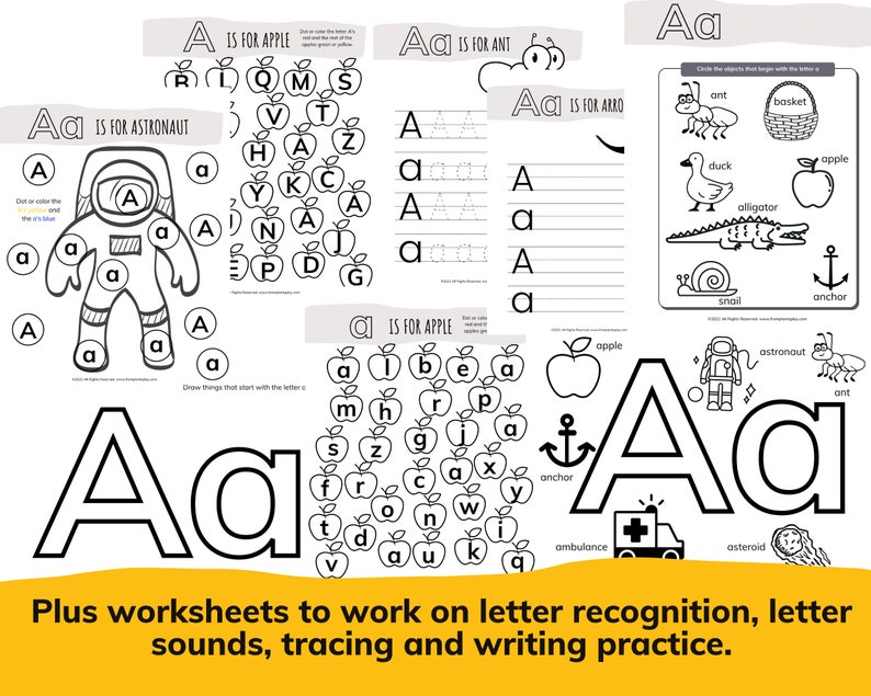 Letter of the Week, Letter A, Preschool Activity Printables, Letter ...