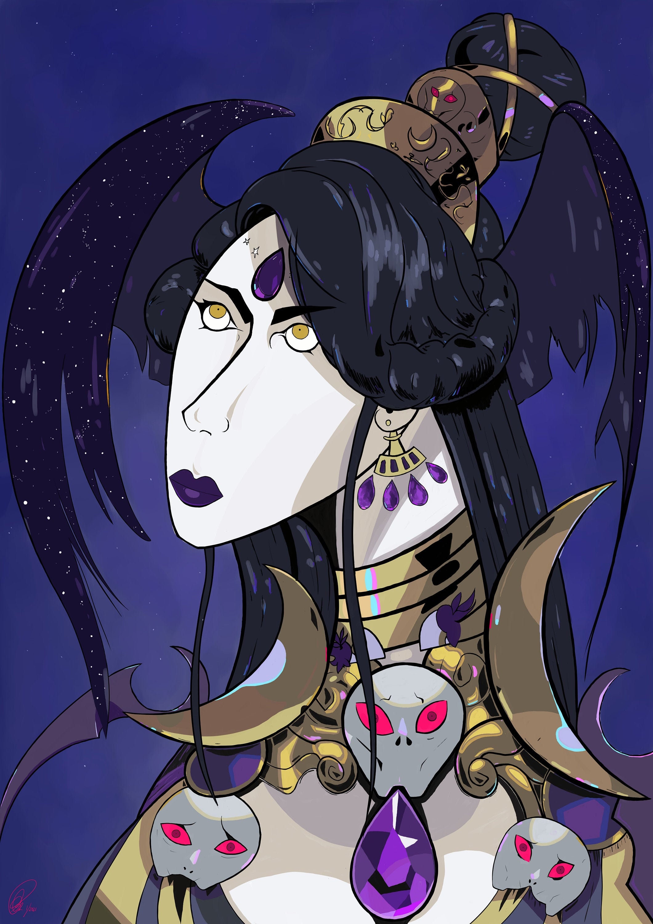 Mutter Nyx Hades Goddess Print - Etsy.de