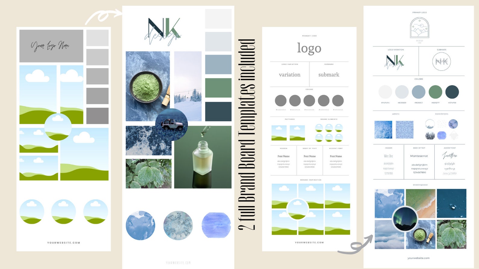 Brand Kit Template, Brand Board, Branding Kit, Logo Branding, Blog ...