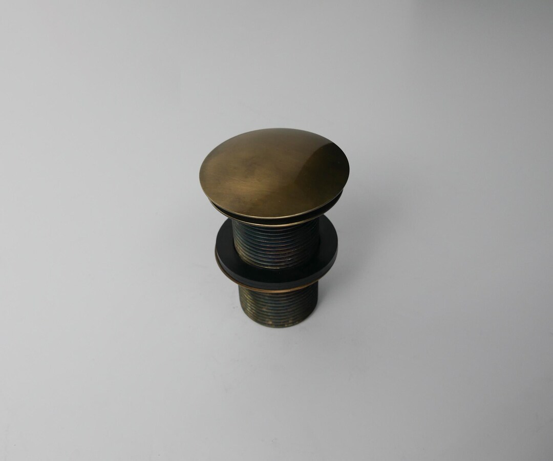 Bronze Finish Pop-up Drain – Solid Brass Push Button Sink Drain ...
