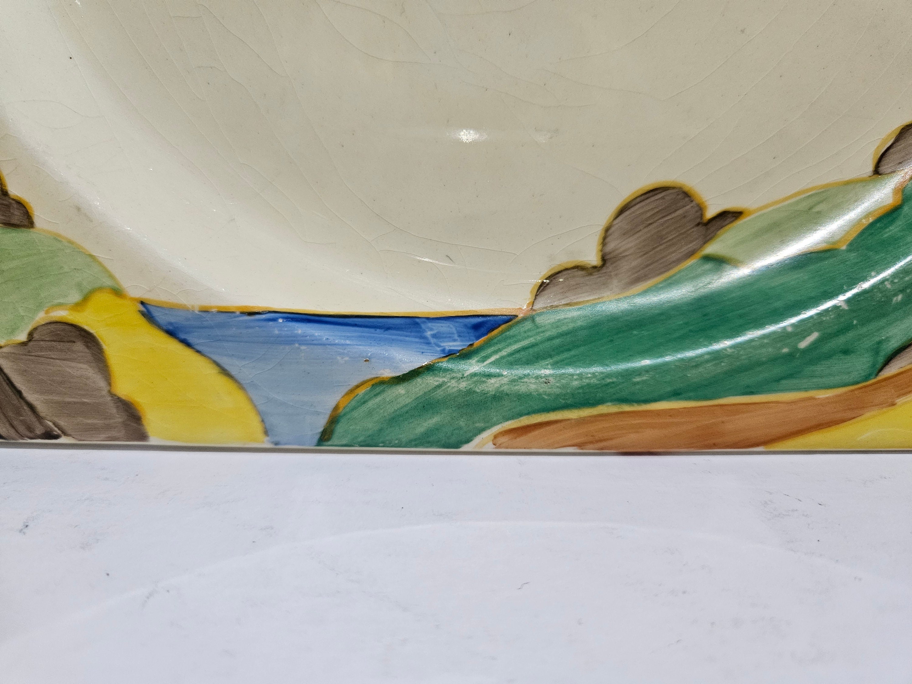 RARE Clarice Cliff Bizarre Secrets Biarritz Shape 23 Cm Plate Circa ...