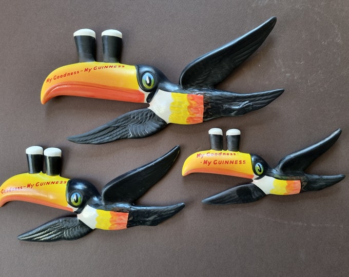 Reproduction Carlton Ware Guinness Advertising Flying Graduated Toucans ...